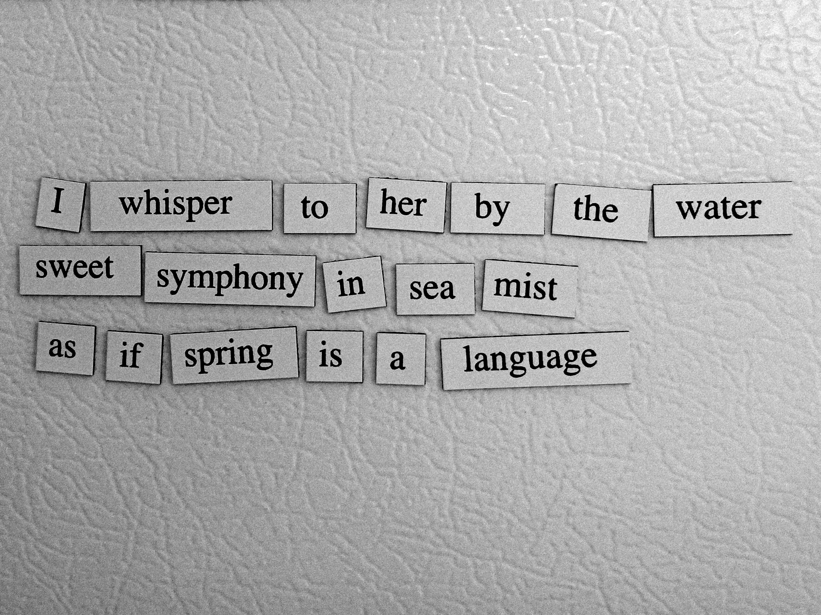 birthday cake and fridge poetry | art by jordan rae
