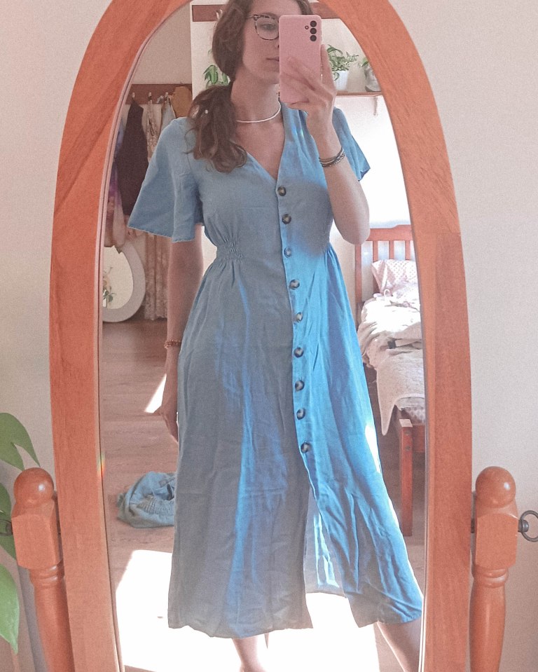 little blue dress | art by jordan rae